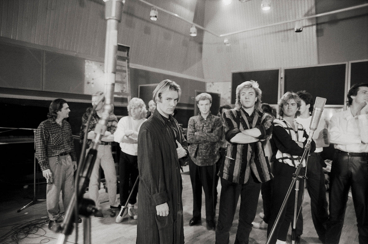 George Michael, Sting, ‘Band Aid 1984, Backstage’ © Brian Aris at Proud ...